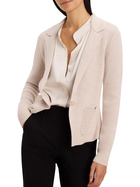 NIC+ZOE NIC+ZOE Knit Cotton Blend One-Button Blazer